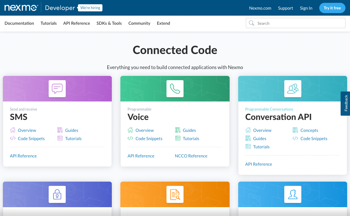 Nexmo Developer (2019) | DevPortal Awards