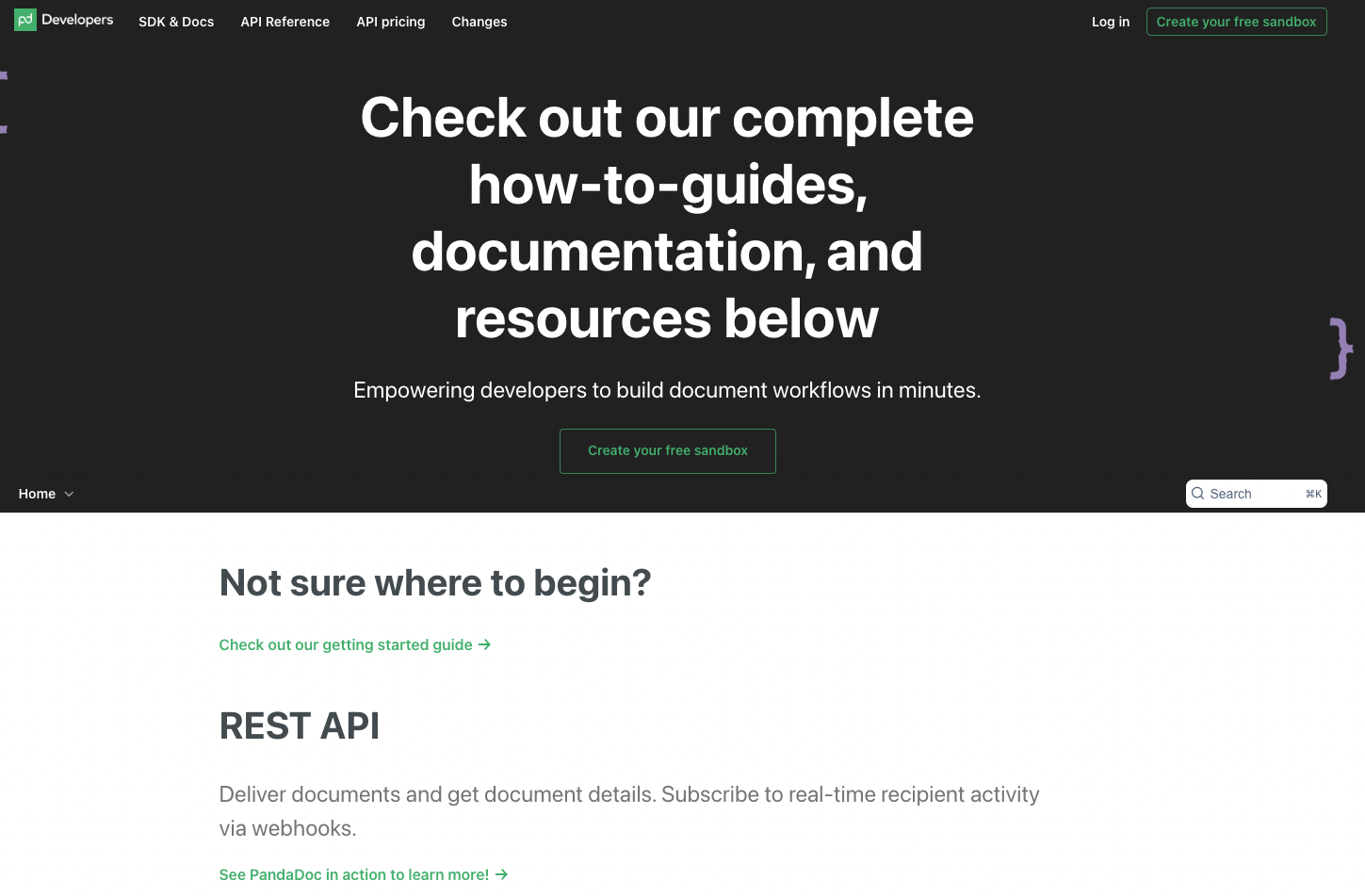 PandaDoc for Developers (2022) | DevPortal Awards