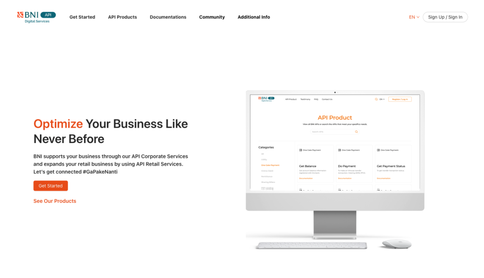 Bank Negara Indonesia API Portal (2023) | DevPortal Awards